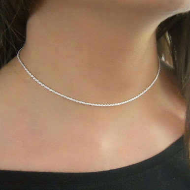 Solid .925 Sterling Silver 14-inch Chain - Pick Your Plum