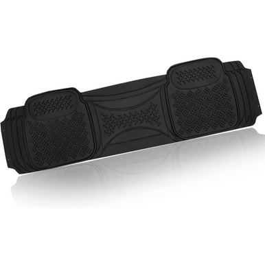 Universal Heavy Duty Solid Black All-Weather Rubber Car Floor Mat ...