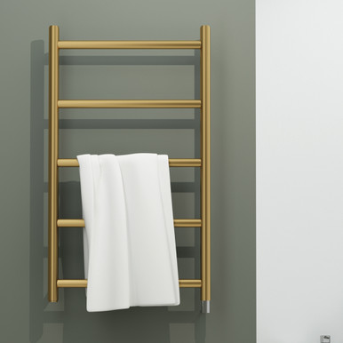 AEON ECONOX Electric Heated Towel Rail with Analogue Element in Gold Matt