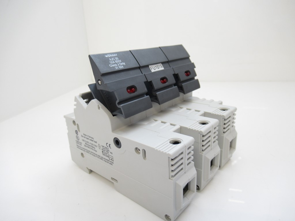 Wohner AJC 30 Fuse Holder 30 Amps 3-Pole 600V Class J - PCM SURPLUS WORLD