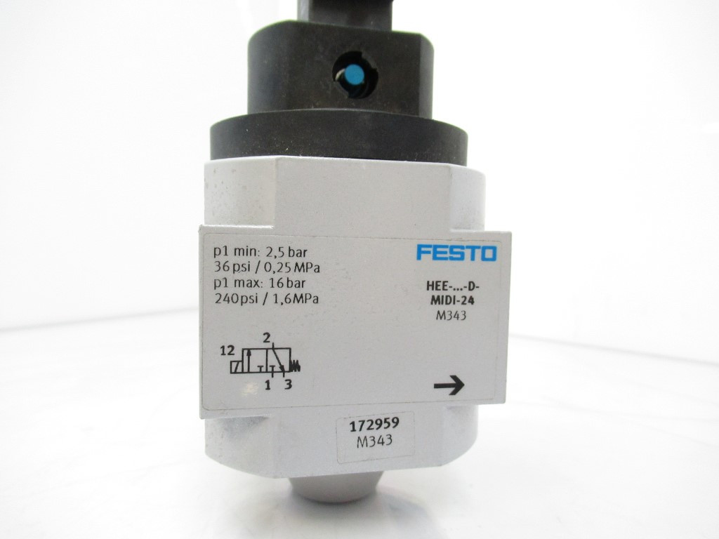 Festo HEE-D-MIDI-24 172959 Pneumatic Valve - PCM SURPLUS WORLD