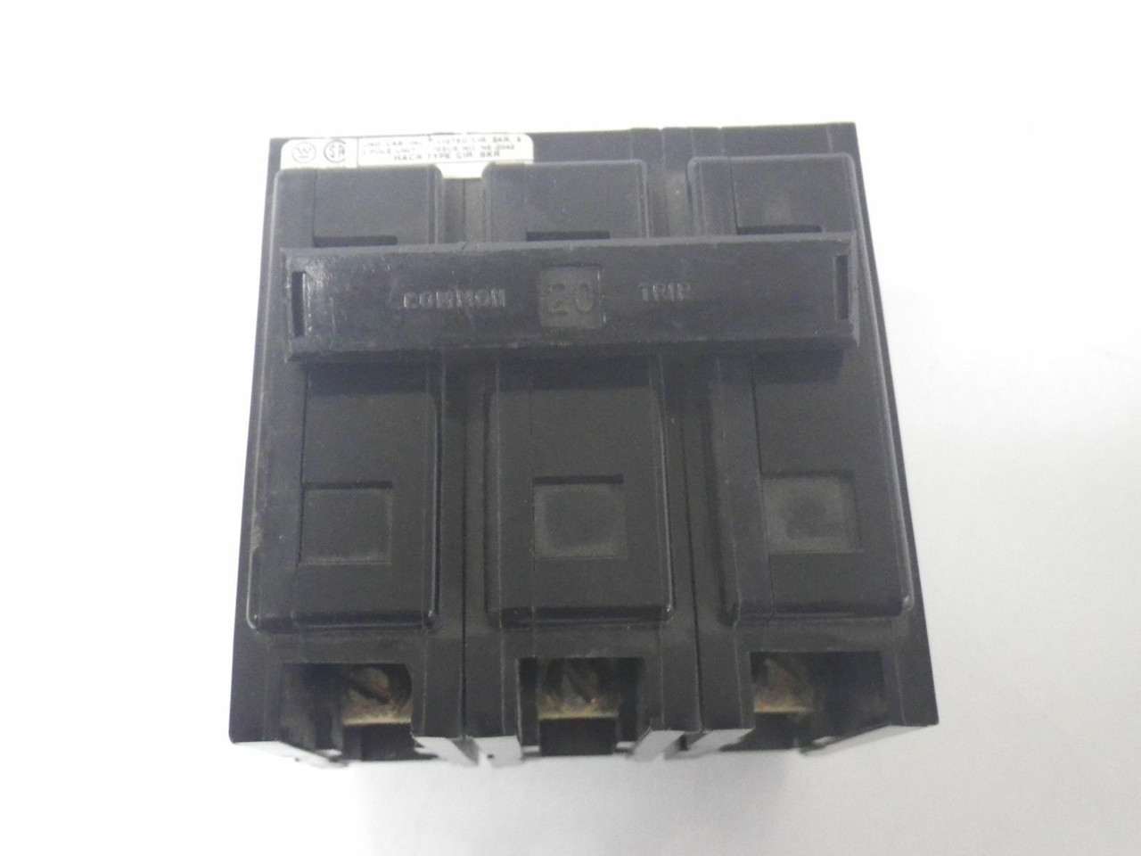BAB3020H TYPE BA Westinghouse circuit breaker 3 pole 20A (Used and ...