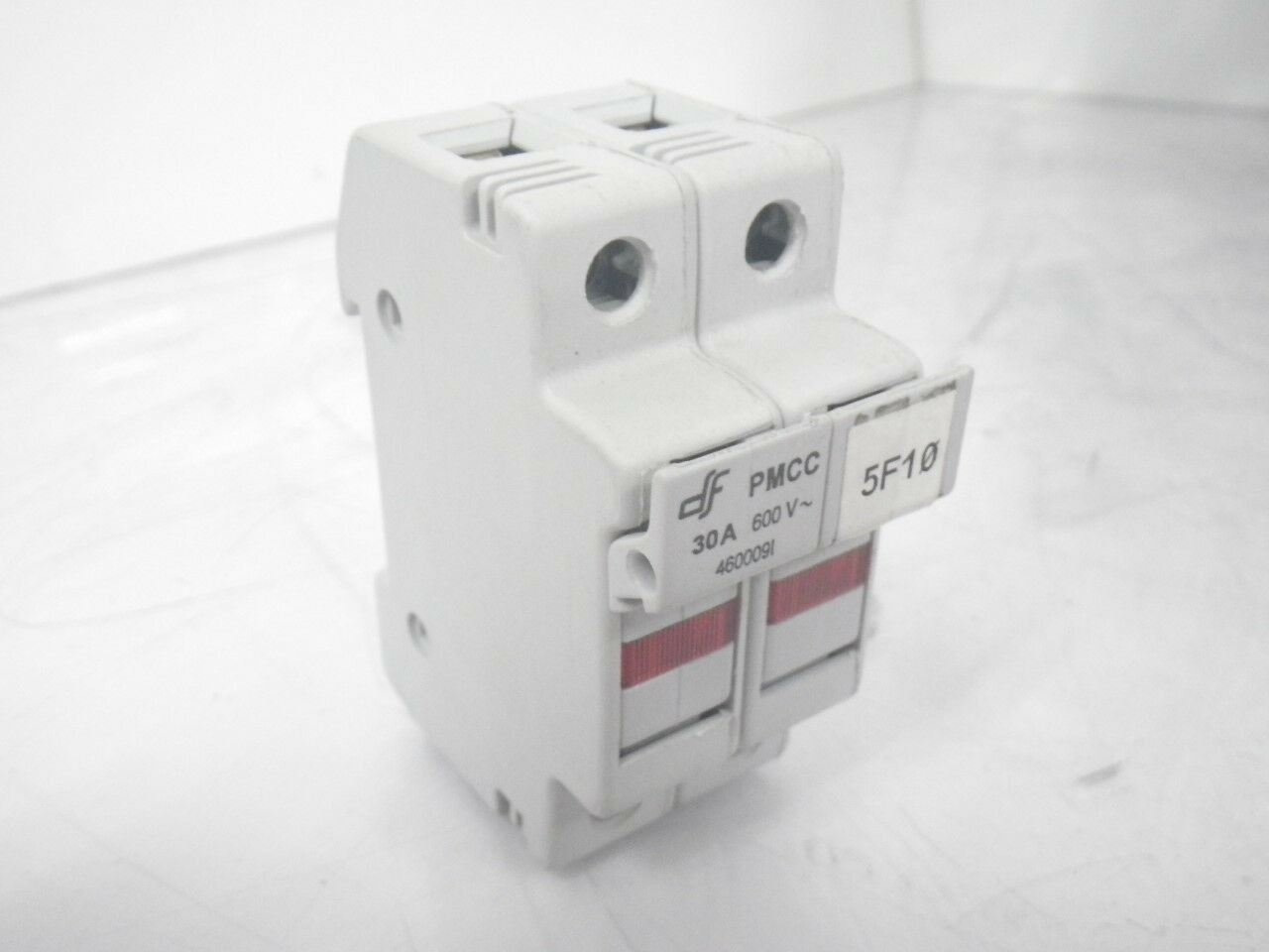 PMCC 460009I DF Fuse Holder 30a 600v 2 Poles + 2 Fuses Ferraz 5a (Used ...