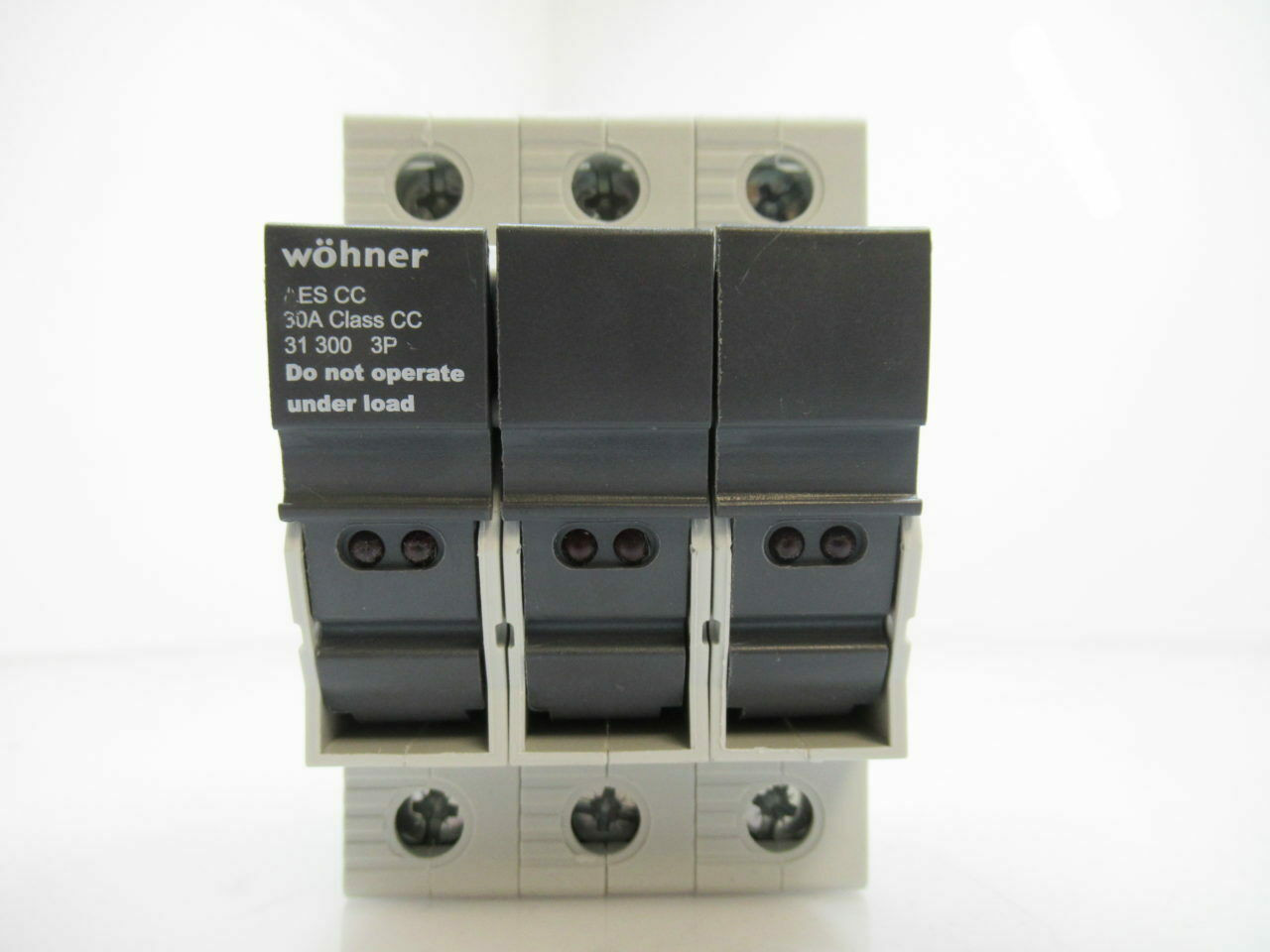 Wohner 31 300 3P Fuse Holder 600VAC/DC 30A 3-Pole (used tested) - PCM ...
