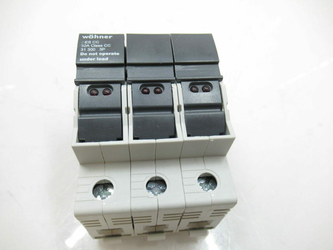 Wohner 31 300 3P Fuse Holder 600VAC/DC 30A 3-Pole (used tested) - PCM ...