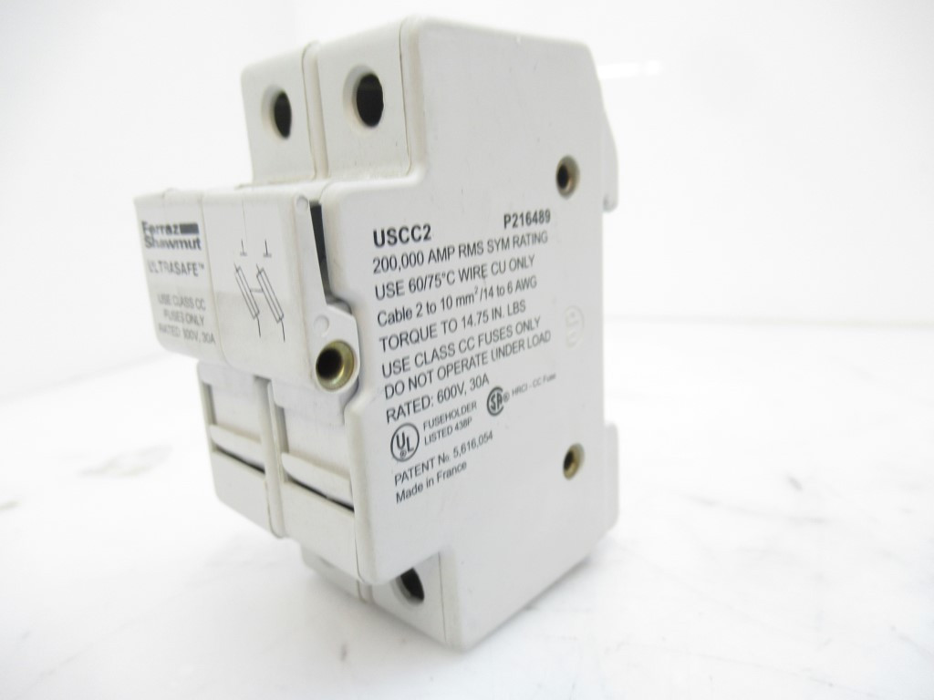 P216489 - Ferraz Shawmut USCC2, 600V. 30A fuse holder.(USED TESTED ...