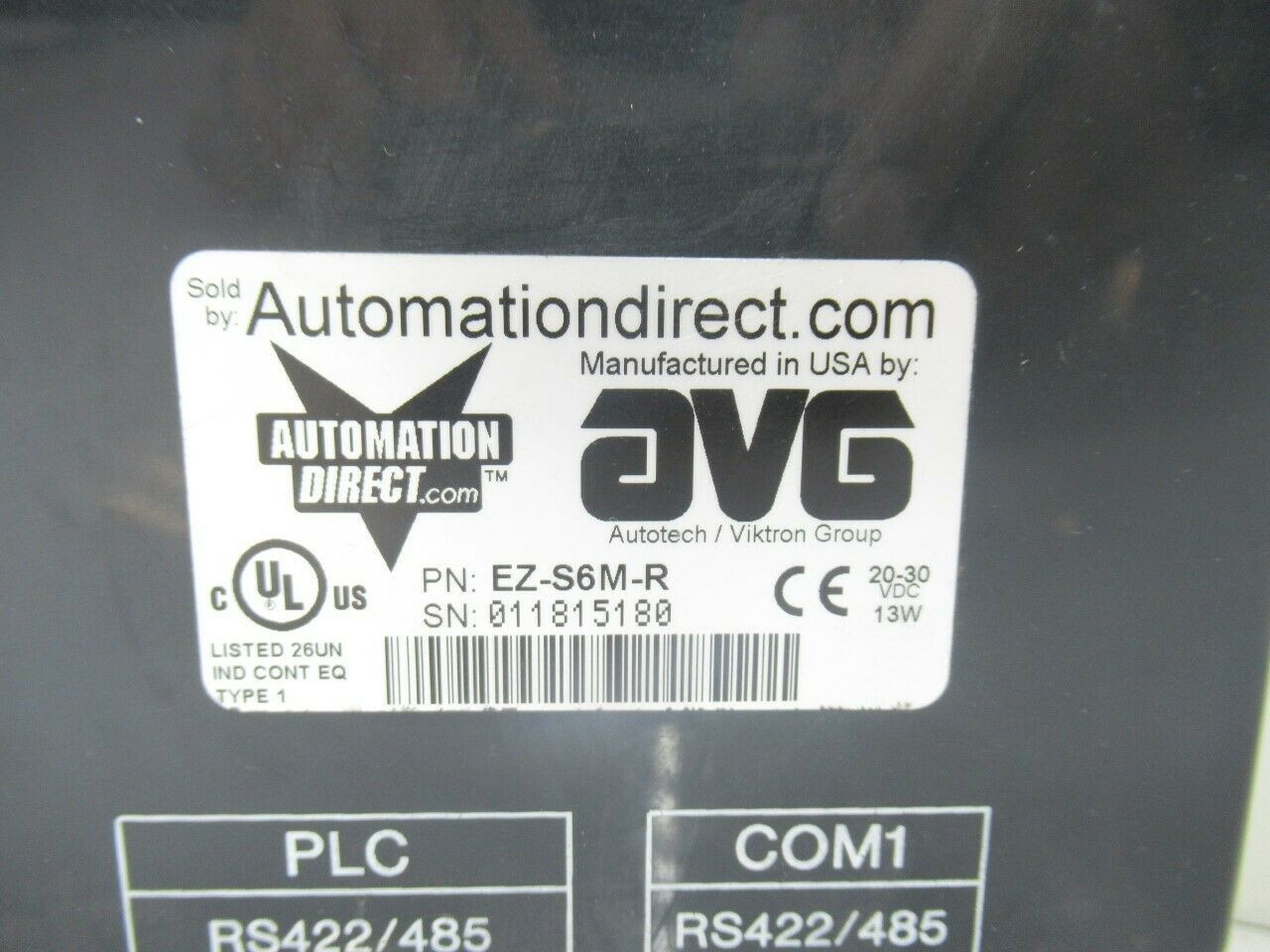 EZ-S6M-R - EZS6MR- AV AUTOMATION DIRECT HMI TOUCH SCREEN(USED TESTED ...