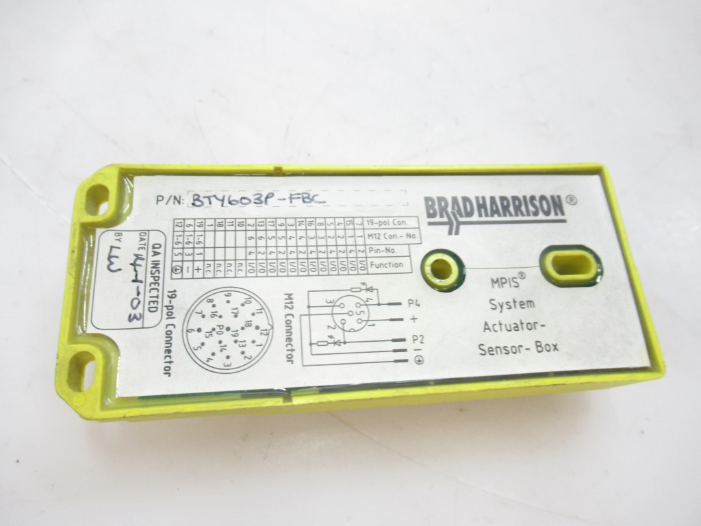 Brad Harrison Receptacle Mic Mpis BTY603P-FBC (used tested) - PCM ...