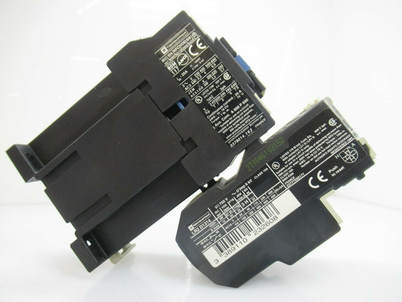 Telemecanique LP1 D0910 Relay Contactor W/Overload Relay LR2-D1314 - PCM SURPLUS WORLD