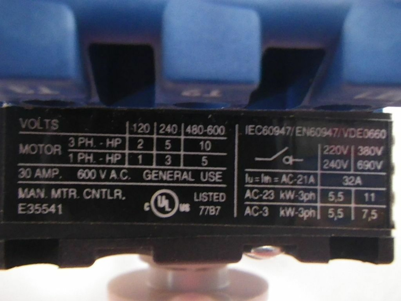 KG32 F02634/001 B T103/12 Kraus & Naimer Man Motor Controller Disconnect Switch - PCM SURPLUS WORLD