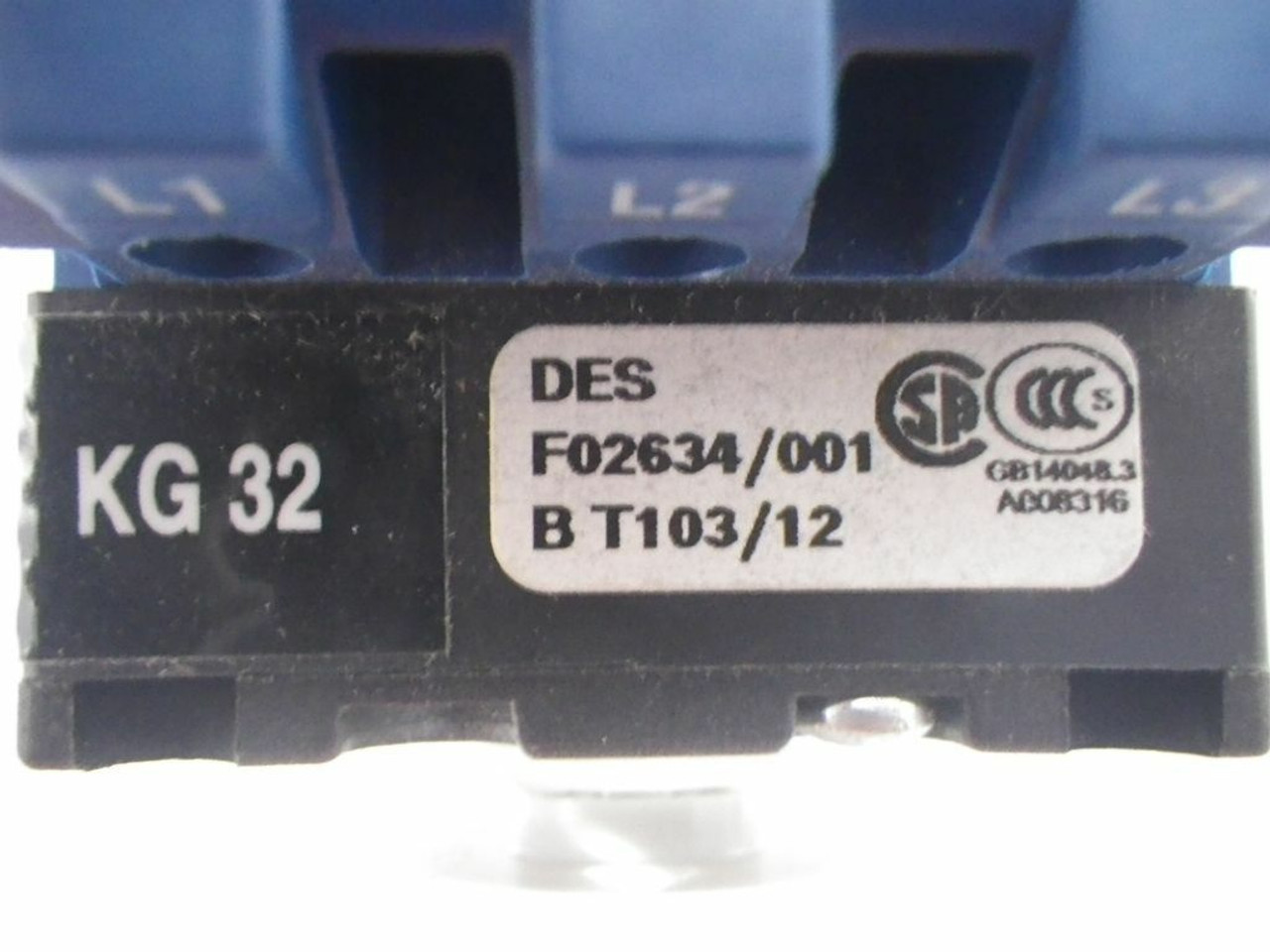 KG32 F02634/001 B T103/12 Kraus & Naimer Man Motor Controller Disconnect Switch - PCM SURPLUS WORLD