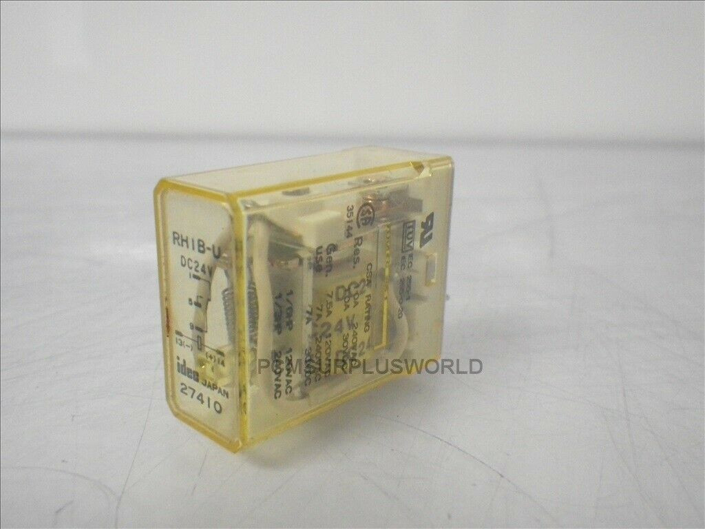 RH1B-U Idec relay DC 24V 7-10A (Used and Tested) - PCM SURPLUS WORLD