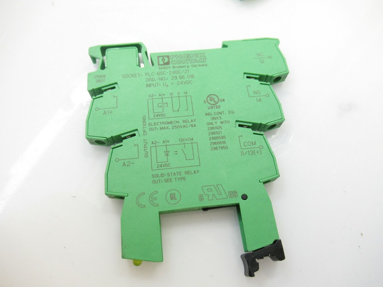 PLC-BSC-24DC/21 2966016 PHOENIX contact relay optocoupler base lot of ...