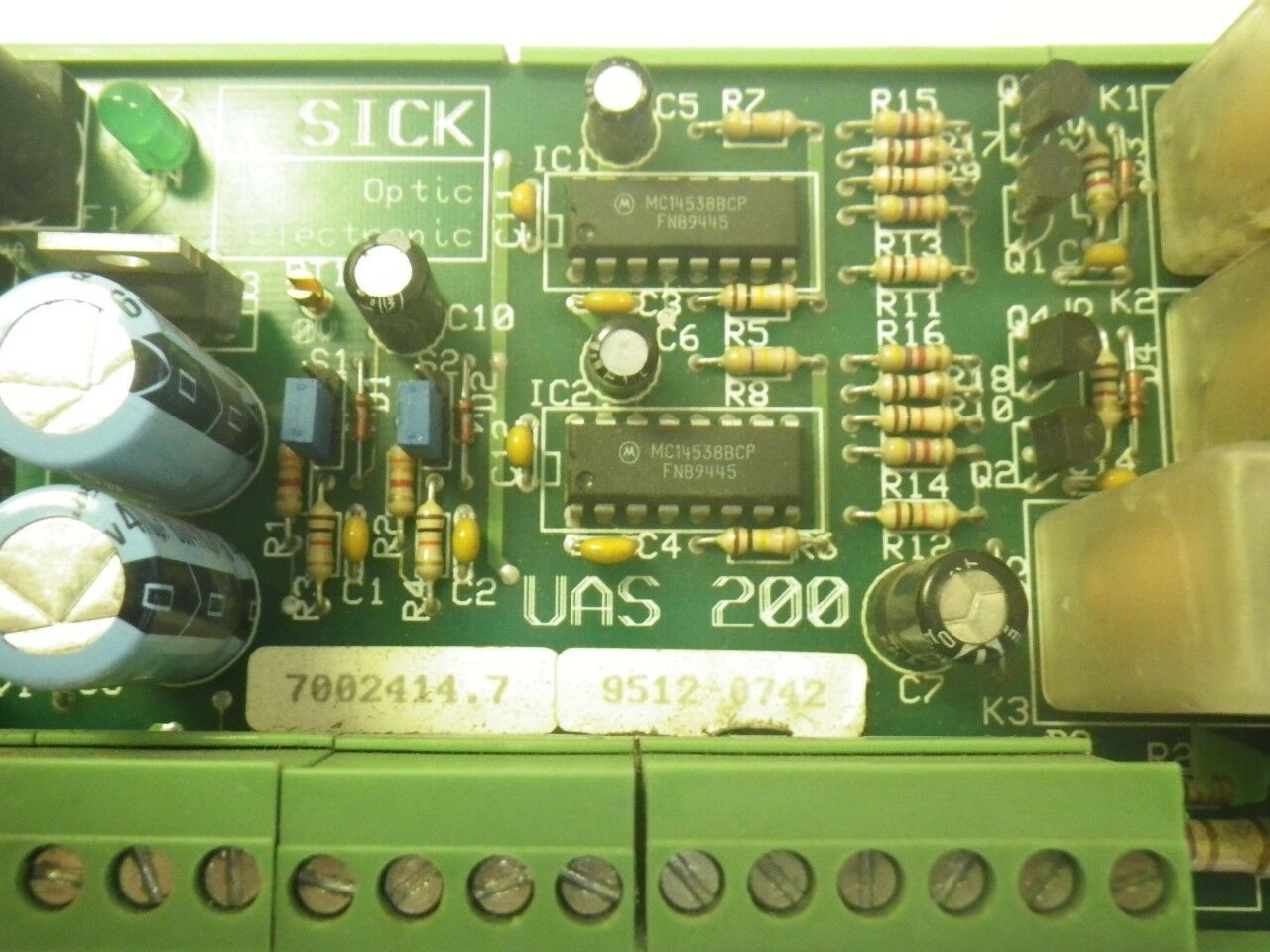UAS200 Sick Relay Module For Top Hat Rail 24v w/ termainal block (Used ...