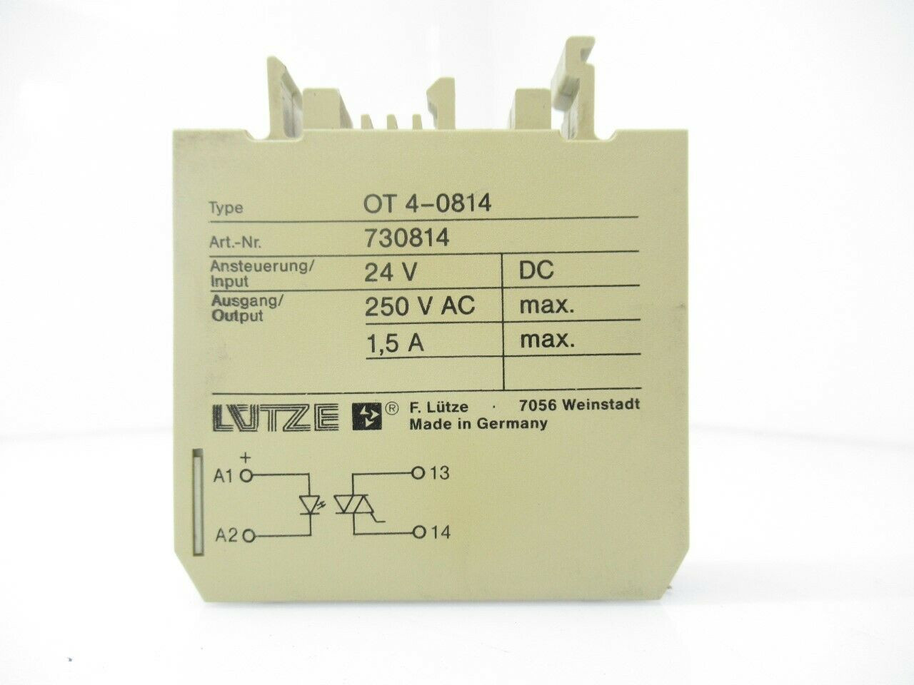 OT 4-0814 PERFECT 24 VDC Lutze Compact Solid State Relay - PCM SURPLUS ...
