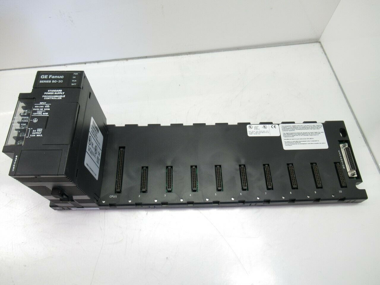 90-30 9030 -IC693CHS391H GE FANUC 90-30 Rack w/ IC693PWR321R - PCM SURPLUS WORLD