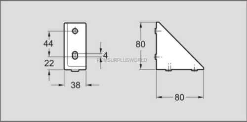 XCFA 44A XCFA44A Flexlink Angle Bracket (Used) - PCM SURPLUS WORLD
