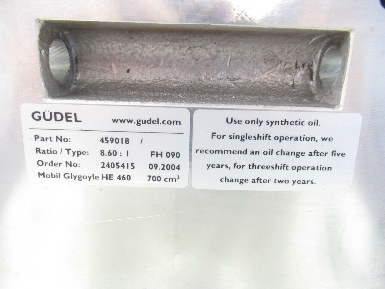459018 Gudel FH090 Worm Gear Right Angle Gearbox Ratio 8.60:1 (USED ...