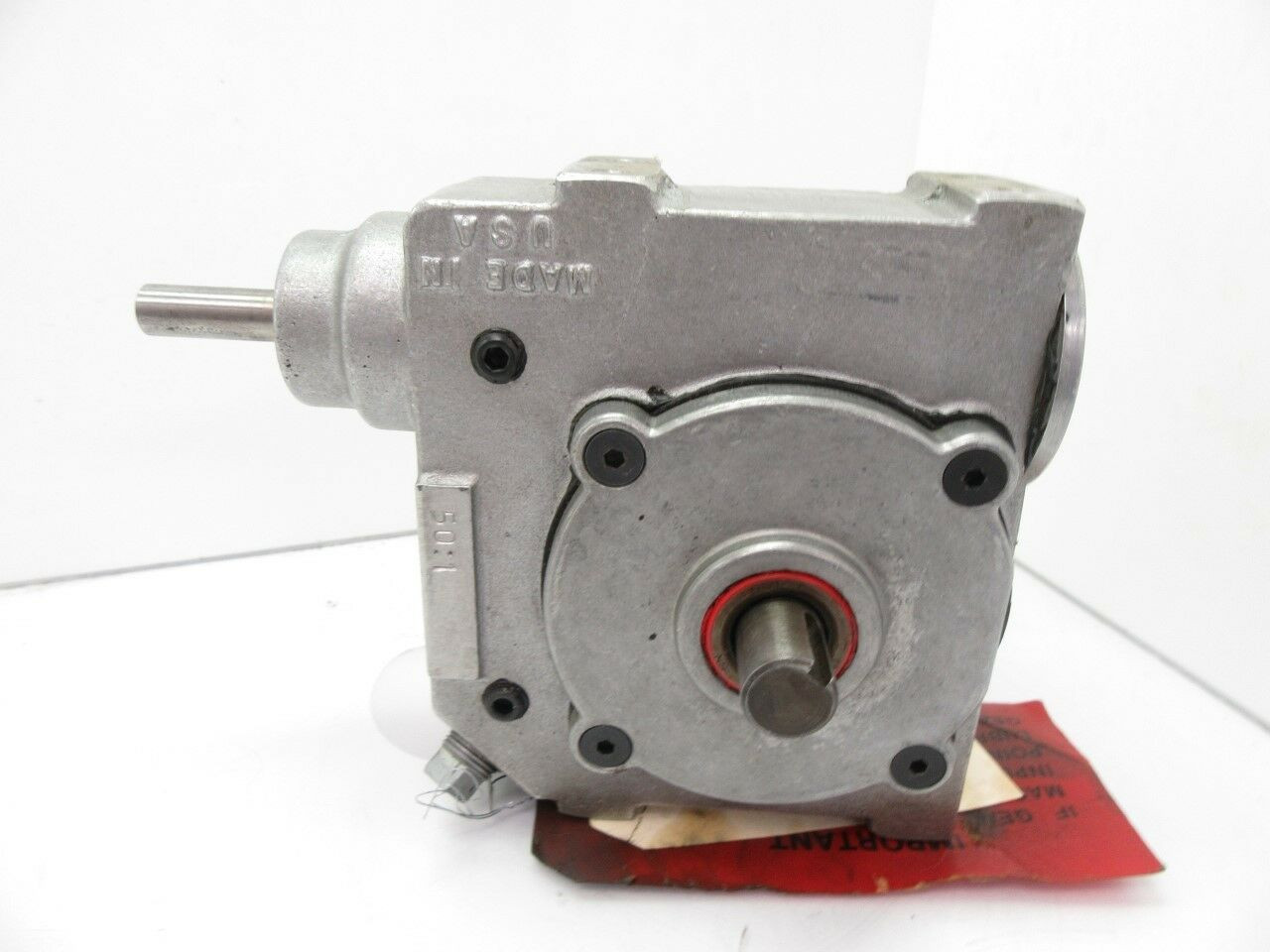 GEARBOX 50:1 Input shaft de 13mm Output shaft de 19mm (Used Tested ...