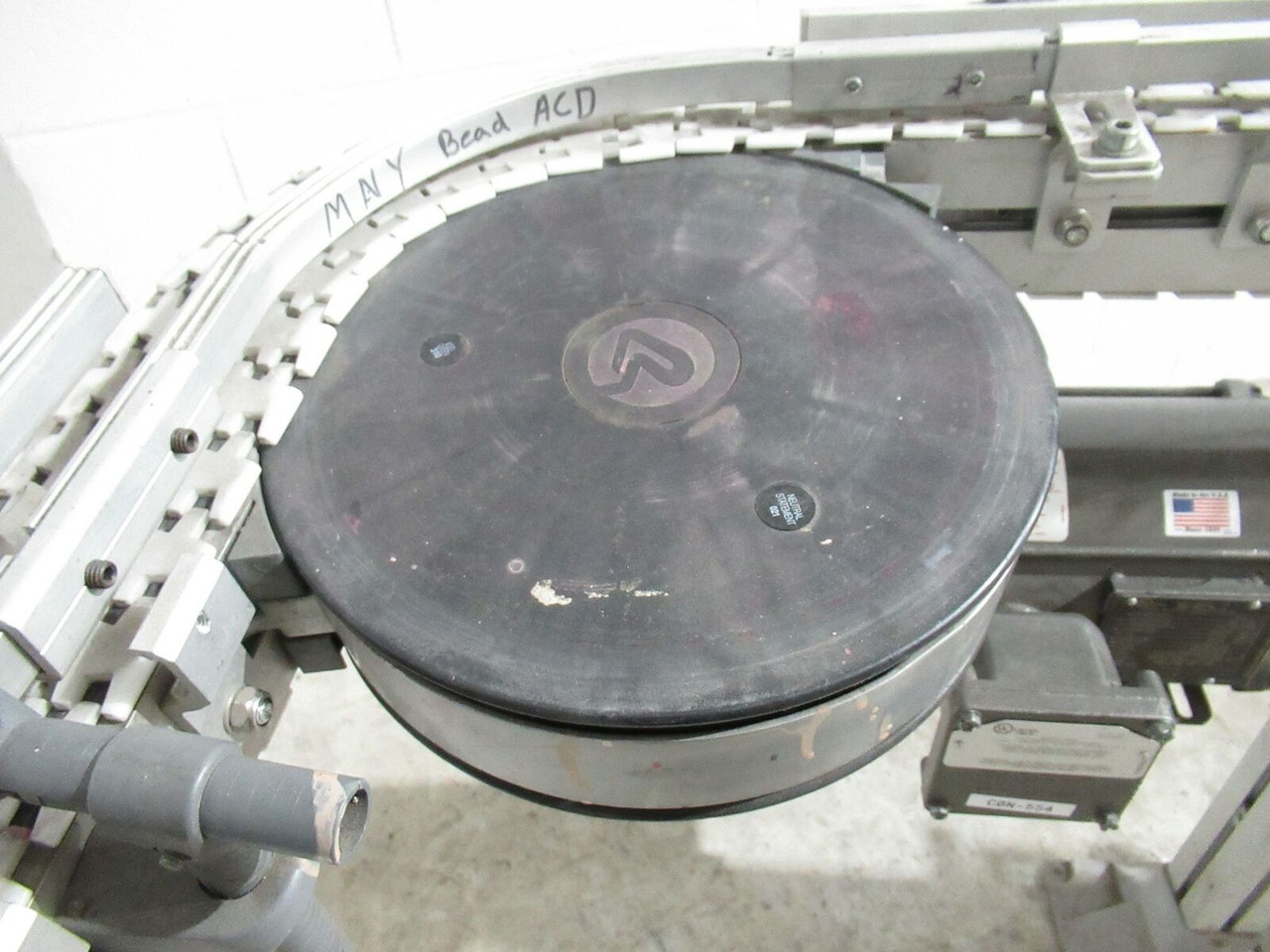 FLEX LINK CONVEYOR W/90 DEGREES-LINE 86 (DIM 178 IN L/ 4 INCH) (USED ...