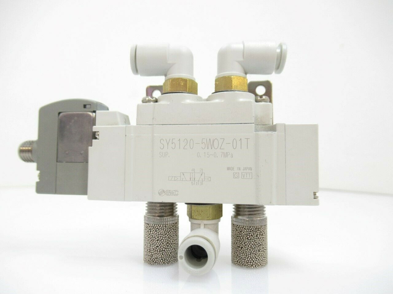 SMC SY5120-5WOZ-01T SMC - Pneumatic Valve, w/ Connectors (USED TESTED ... SMC SY5120-5WOZ-01T SMC - Pneumatic Valve, w/ Connectors (USED TESTED ...