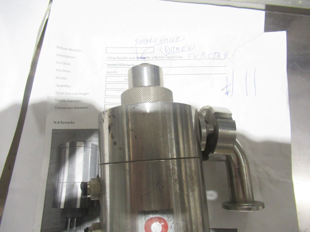 Ronchi Filling Nozzles / Rotary Valve For Liquid Filler Exactar Set of ...