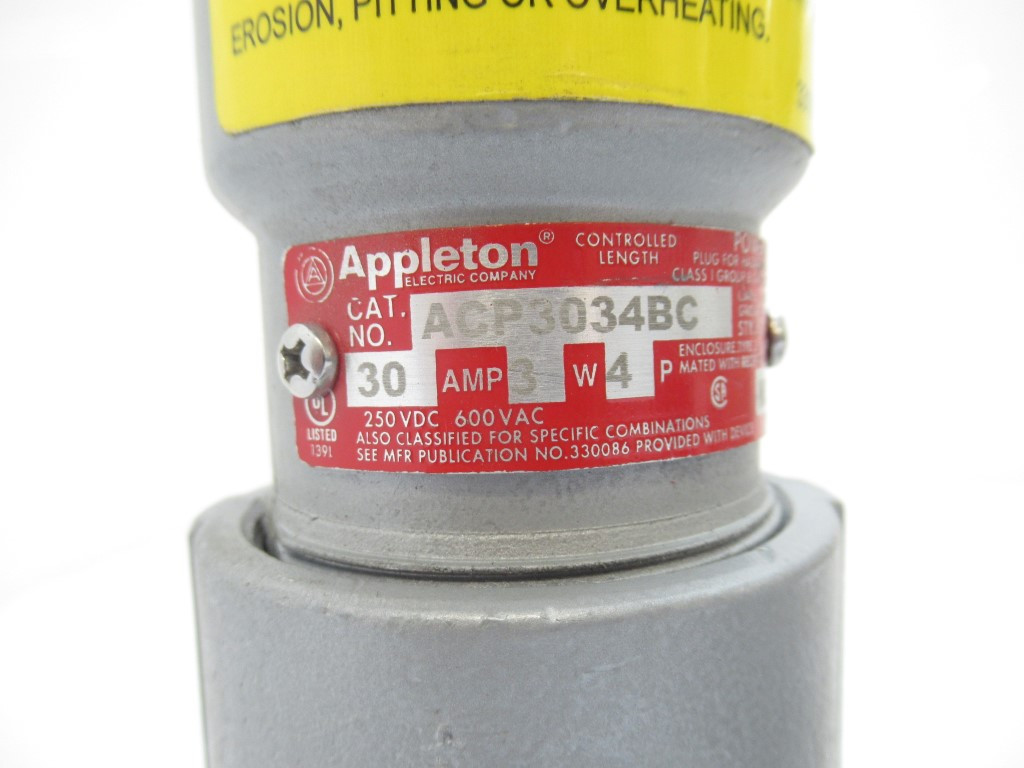 appleton metallic clamping ring plug ACP3034BC - PCM SURPLUS WORLD