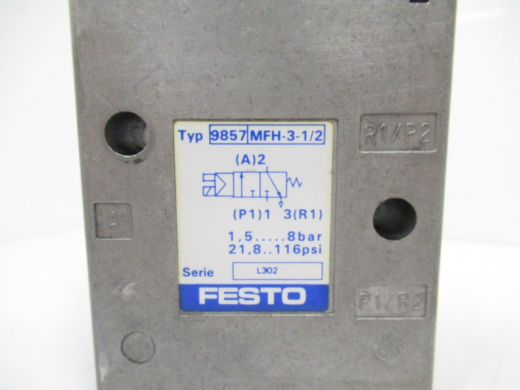 Festo 9857-MFH-3-1/2 Pneumatic Solenoid Valve With BMSFW-CSA Solenoid ...