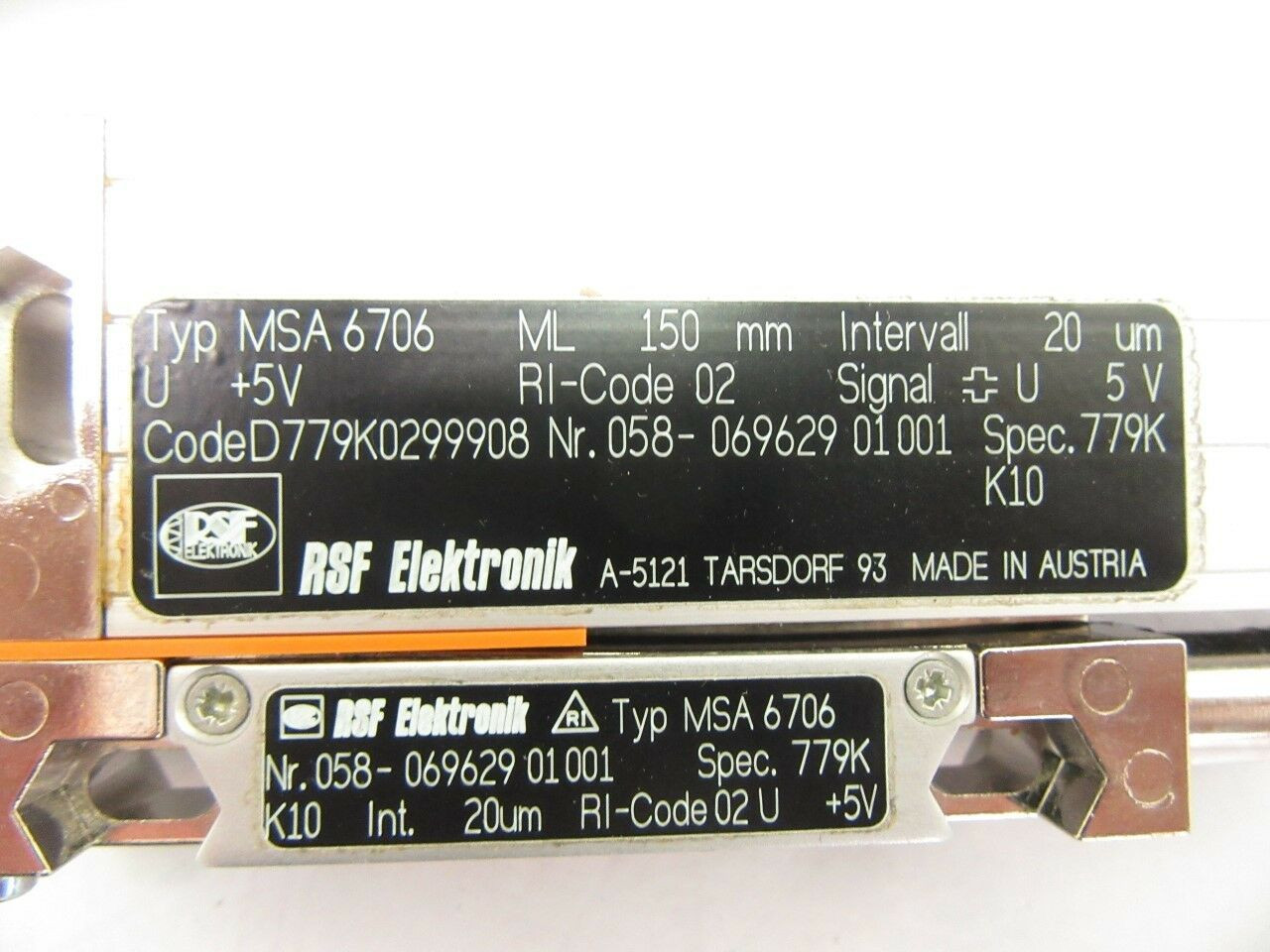 MSA 6706 RSF ELEKTRONIK SENSOR ML 150mm Linear Gauge D779K099908 (NEW ...