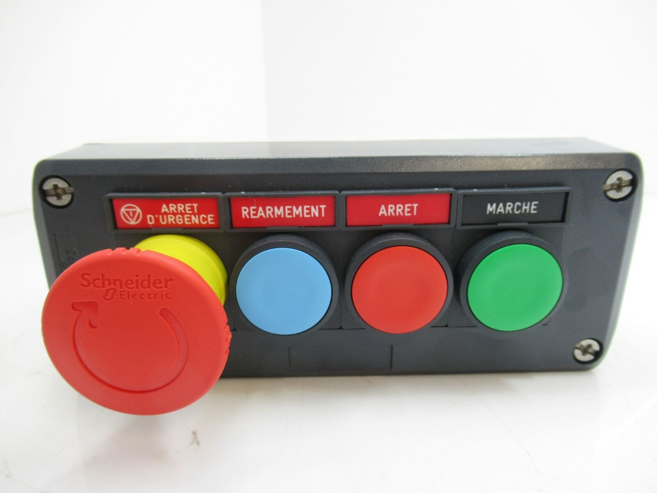 Schneider Emergency Stop Button With Casing - PCM SURPLUS WORLD