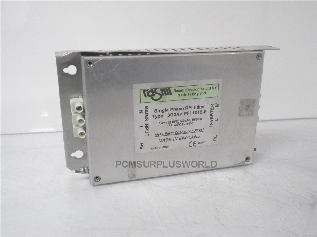 3G3XV PFI 1015-E 3G3XVPFI1015E Rasmi single phase RFI filter (Used and ...