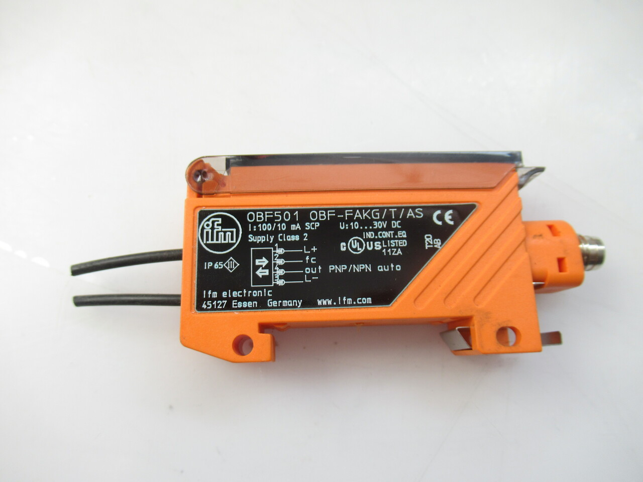 IFM OBF501 OBF-FAKG/T/AS PHOTOELECTRIC SENSOR 10-30DV DC (USED TESTED ...