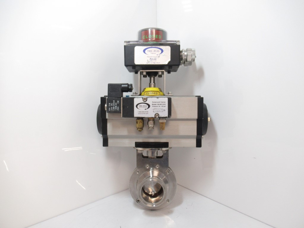 Tru-Flo UT26-DA-F07 Pneumatic Actuator Ball Valve Tri-Clamp 2 in ...