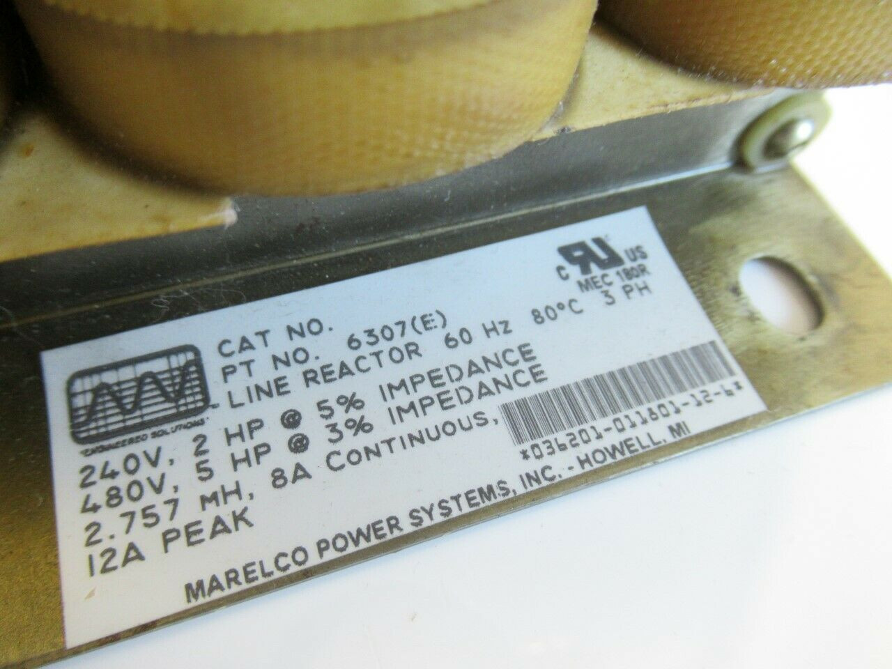 Marelco Power Systems 6307(E) Line Reactor Transformer - PCM SURPLUS WORLD