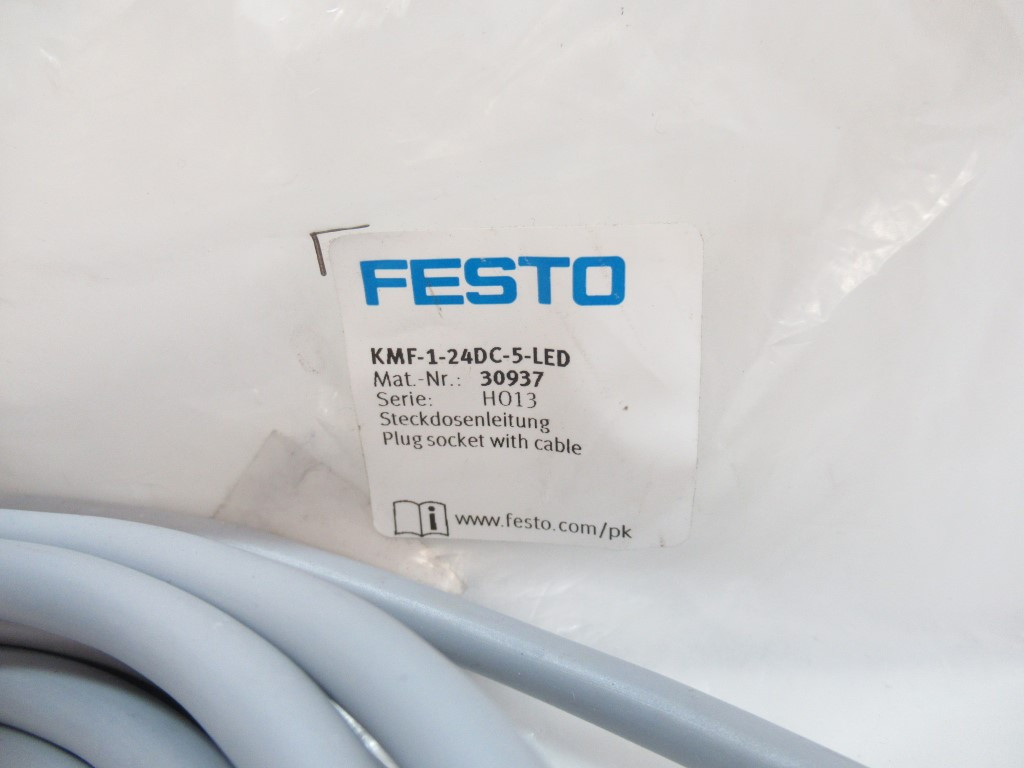 Festo 30937 KMF-1-24DC-5-LED Plug Socket With Cable