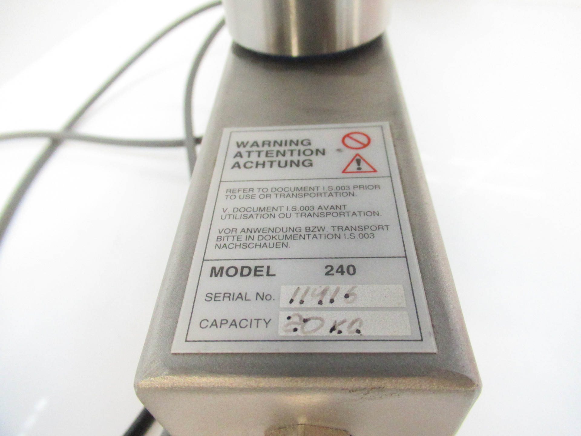 Huntleigh 240 Load Cell With Conveyor Belt, 14In Long X 7.5In Wide ...