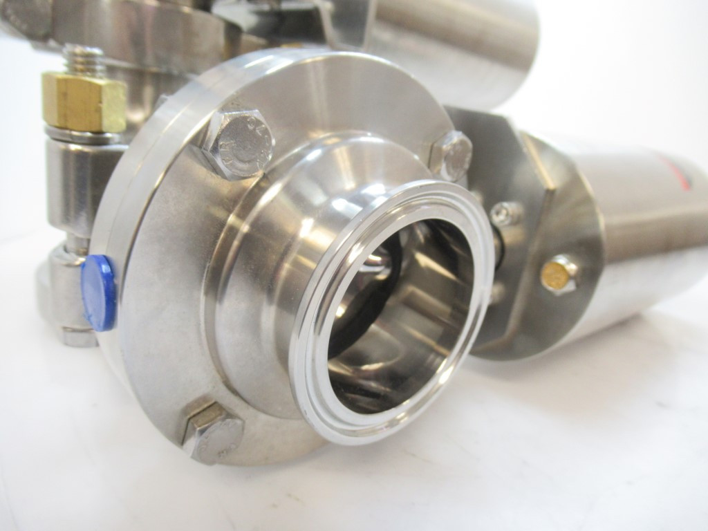 INOXPA DUO PACK TRICLAMP SANITARY BUTTERFLY VALVE PNEUMATIC ACTUATOR ...