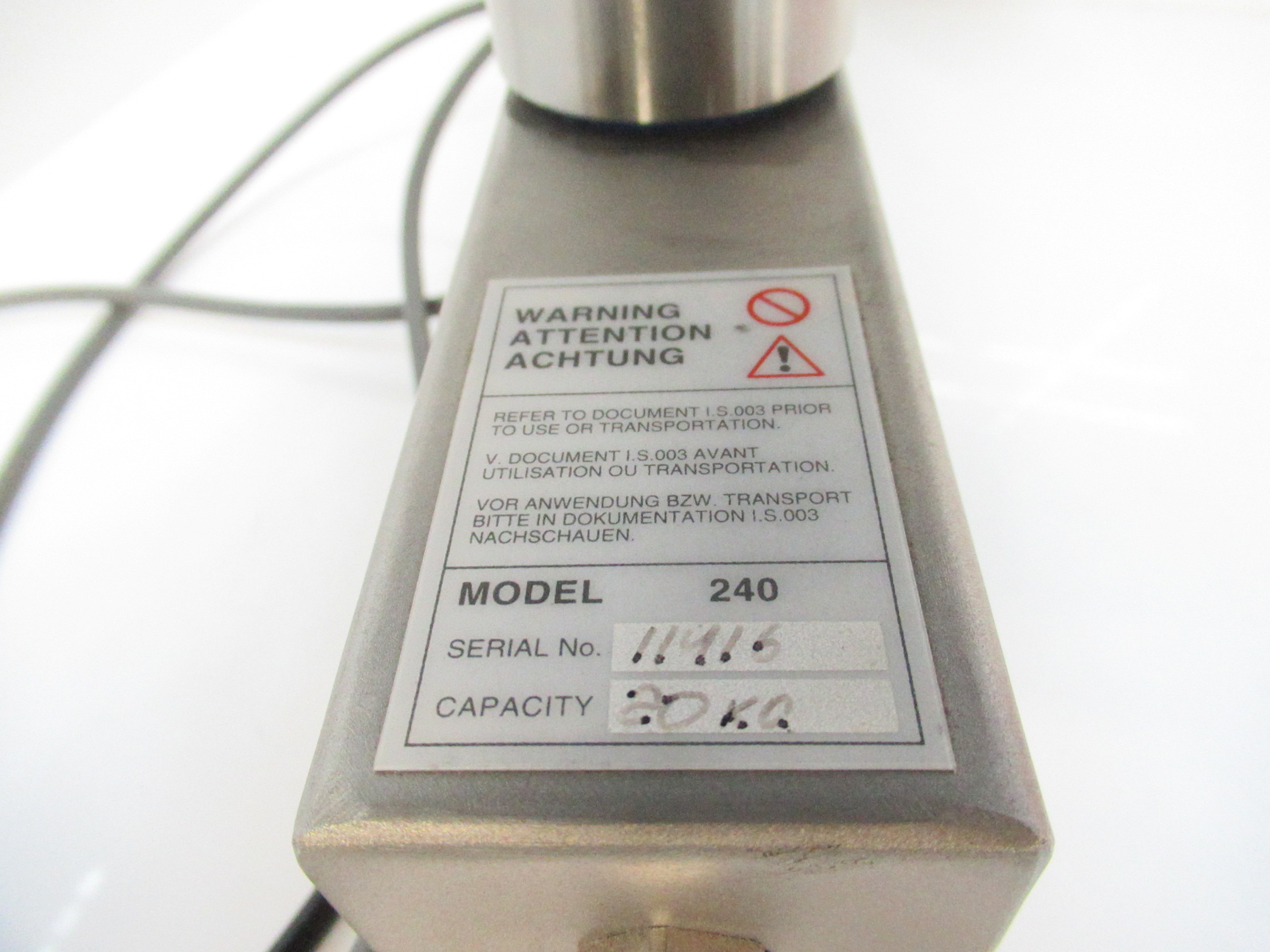 Huntleigh 240 Load Cell With Conveyor Belt, 14In Long X 7.5In Wide ...