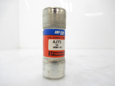 FERRAZ SHAWMUT AJT5 TIME DELAY 5AMP 600VAC FUSE (USED TESTED) - PCM ...