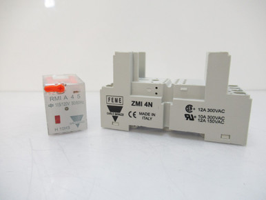 Carlo Gavazzi RMI A 4 5 Relay With Socket ZMI 4N 120V/50-60Hz (Used ...
