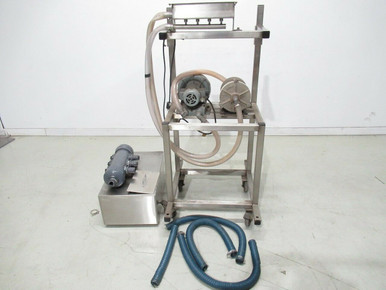 Manual Bottle Cleaner with 4 nozzle , Gast Vacuum Pump and Stainless ...