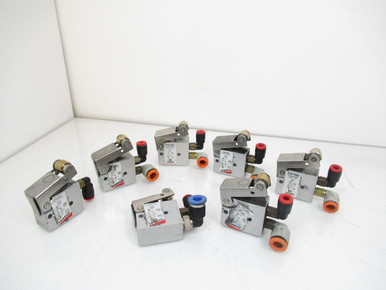 Camozzi 235-955 Mechanically Operated Minivalve, Lot Of 7 - PCM SURPLUS WORLD
