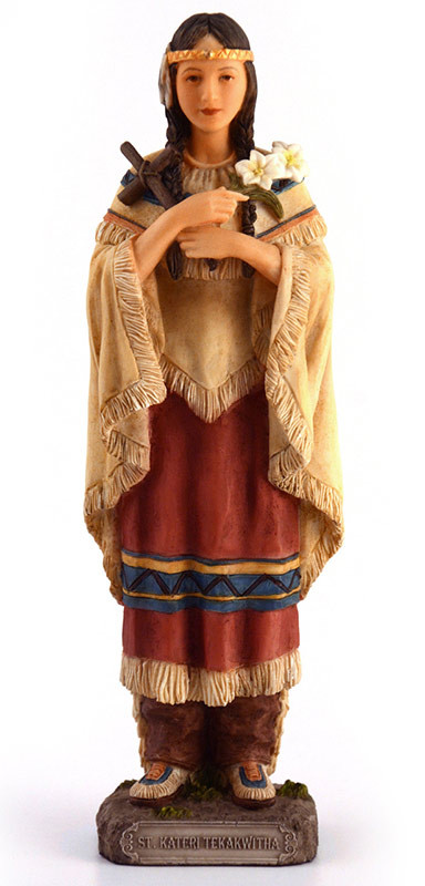 Saint Kateri Tekakwitha Statue Full Color