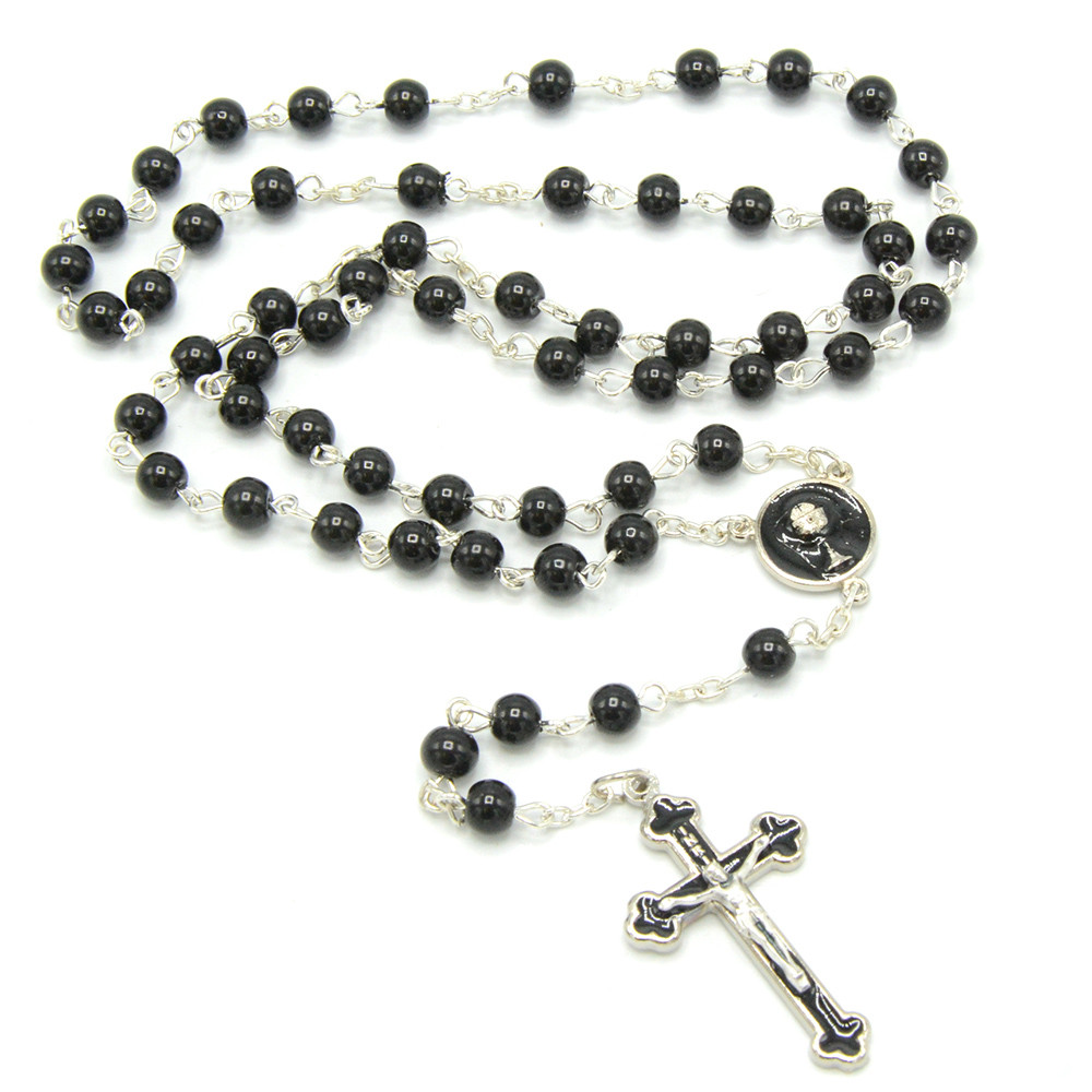Deluxe Black Communion Rosary - True Devotionals