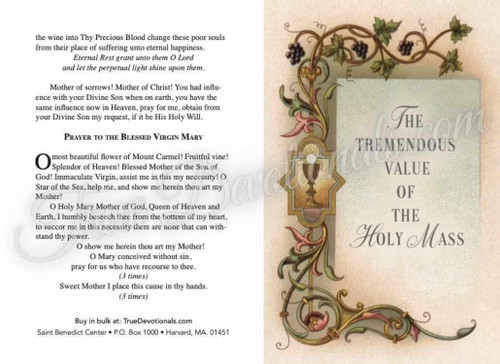 Pamphlets - The Tremendous Value of the Holy Mass