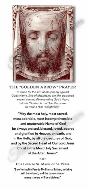 Golden Arrow Prayer Card (Bulk) - True Devotionals