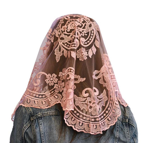 Pilar Spanish Lace Veil - Pink