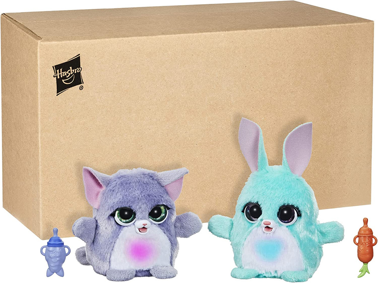 FurReal Fuzzalots Kitty and Bunny Interactive Feeding Toy