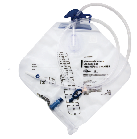 Bard Urinary Drainage Bag with Anti-Reflux Chamber and EZ-Lok Sampling Port