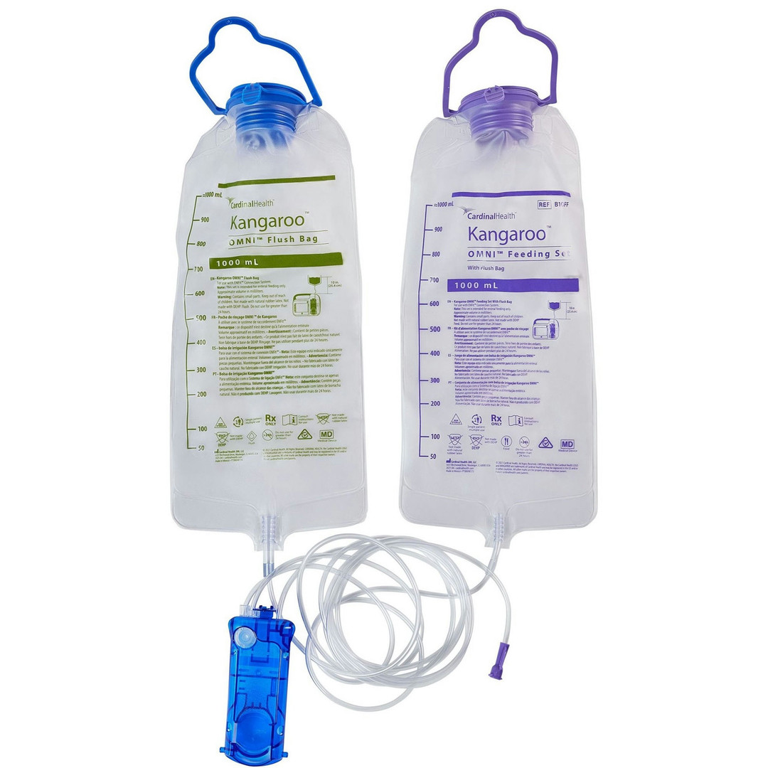 Kangaroo OMNI Feeding Set With Flush Bag and ENPlus Spike